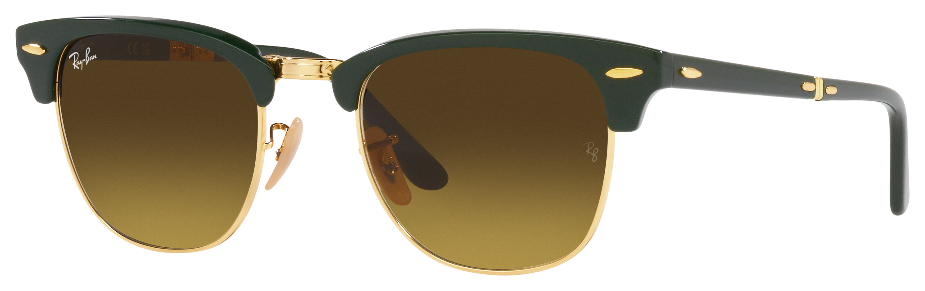 Ray-Ban Clubmaster Folding Classic RB2176 Gradient Glass Sunglasses ...